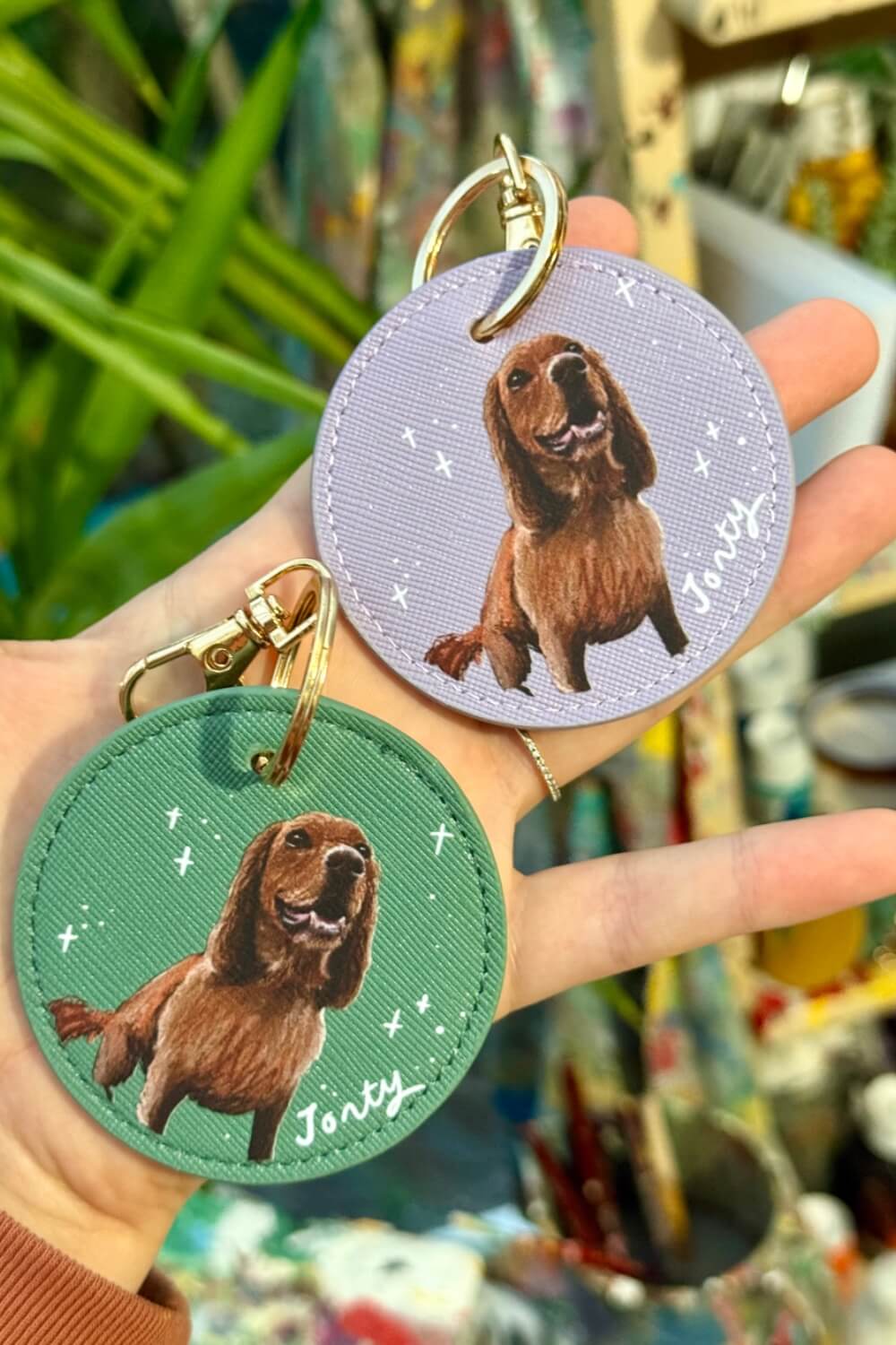 Bundle of 2 Custom Illustrated Pet Portrait Key Rings – We Are Hairy People
