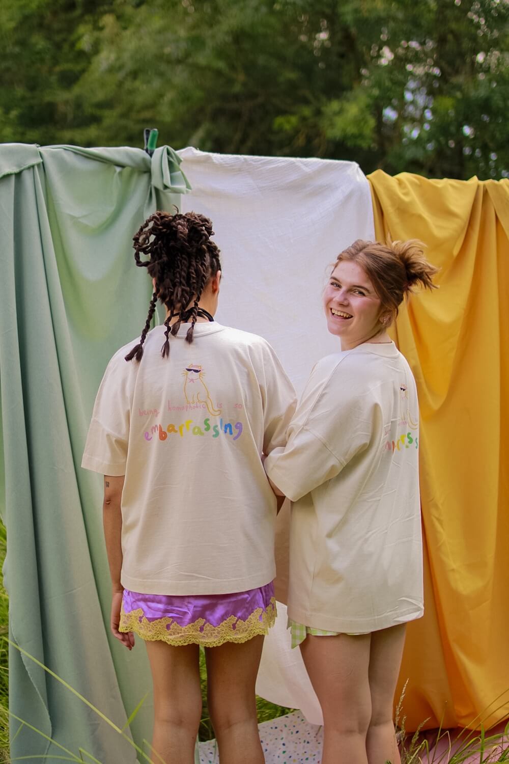 Pride cat oversized charity tshirt, in collaboration with Katie Budenb ...