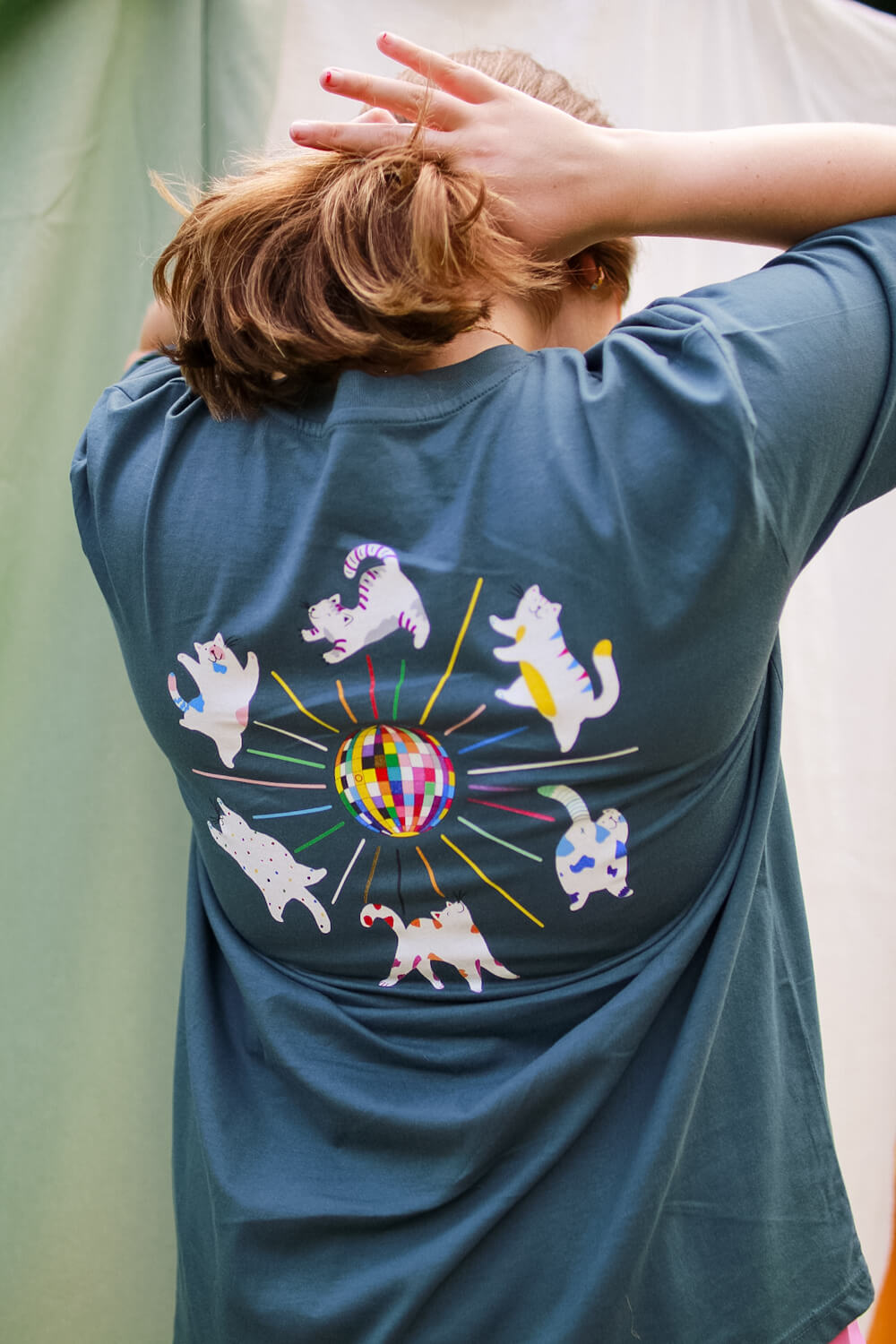 Pride Disco cats charity T-shirt, collaboration with Katie Budenberg ...